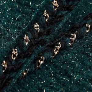 Express | Sweaters | Express Lurex Chain Metallic Emerald Green Sweater ...